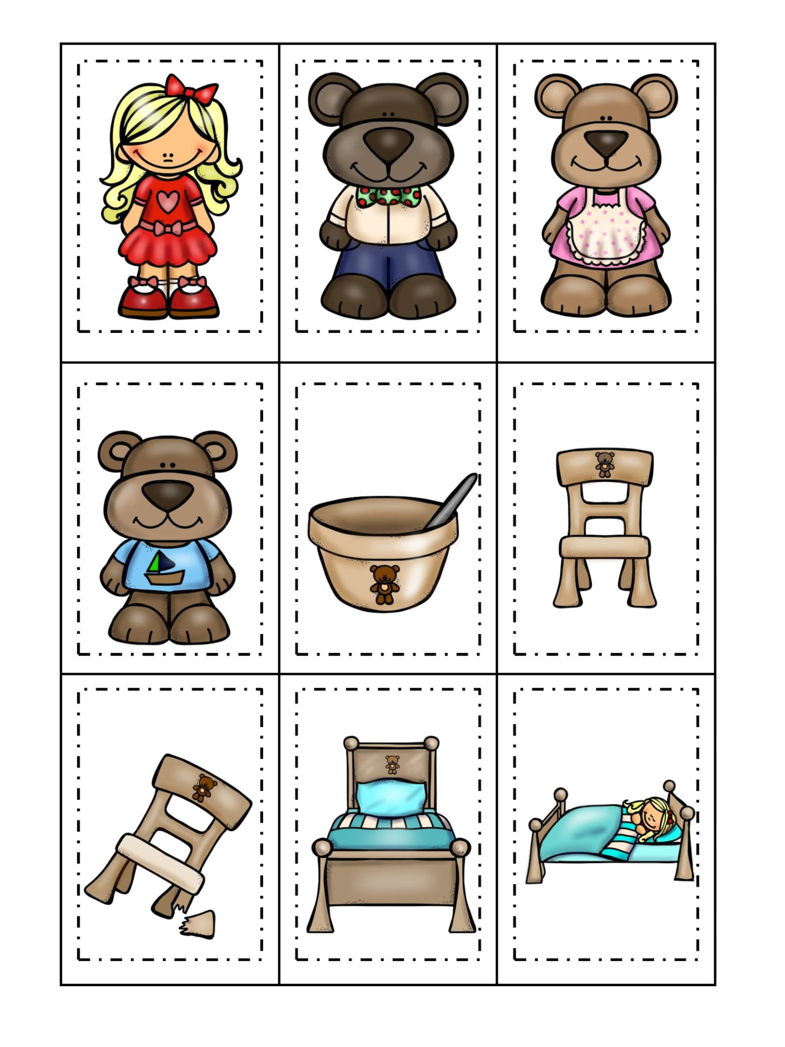 Goldilocks & Three Bears Learning Pack: Preschool Kindergarten (PDF) - Etsy