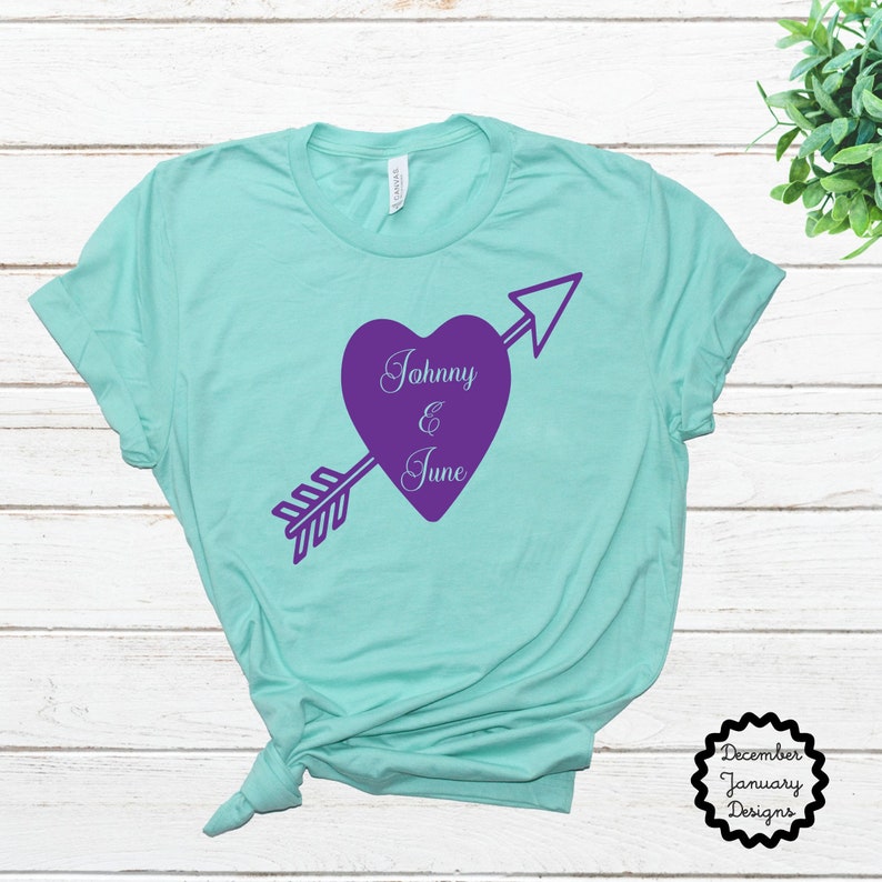 Johnny Cash June Carter Shirt Johnny and June Heart Love - Etsy