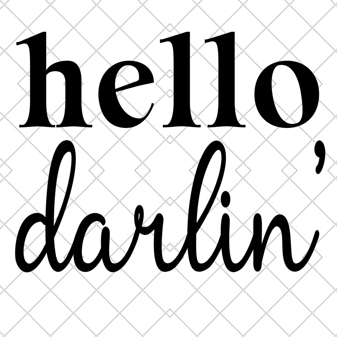 Hello Darlin' Conway Twitty SVG Cut File Instant Download - Etsy