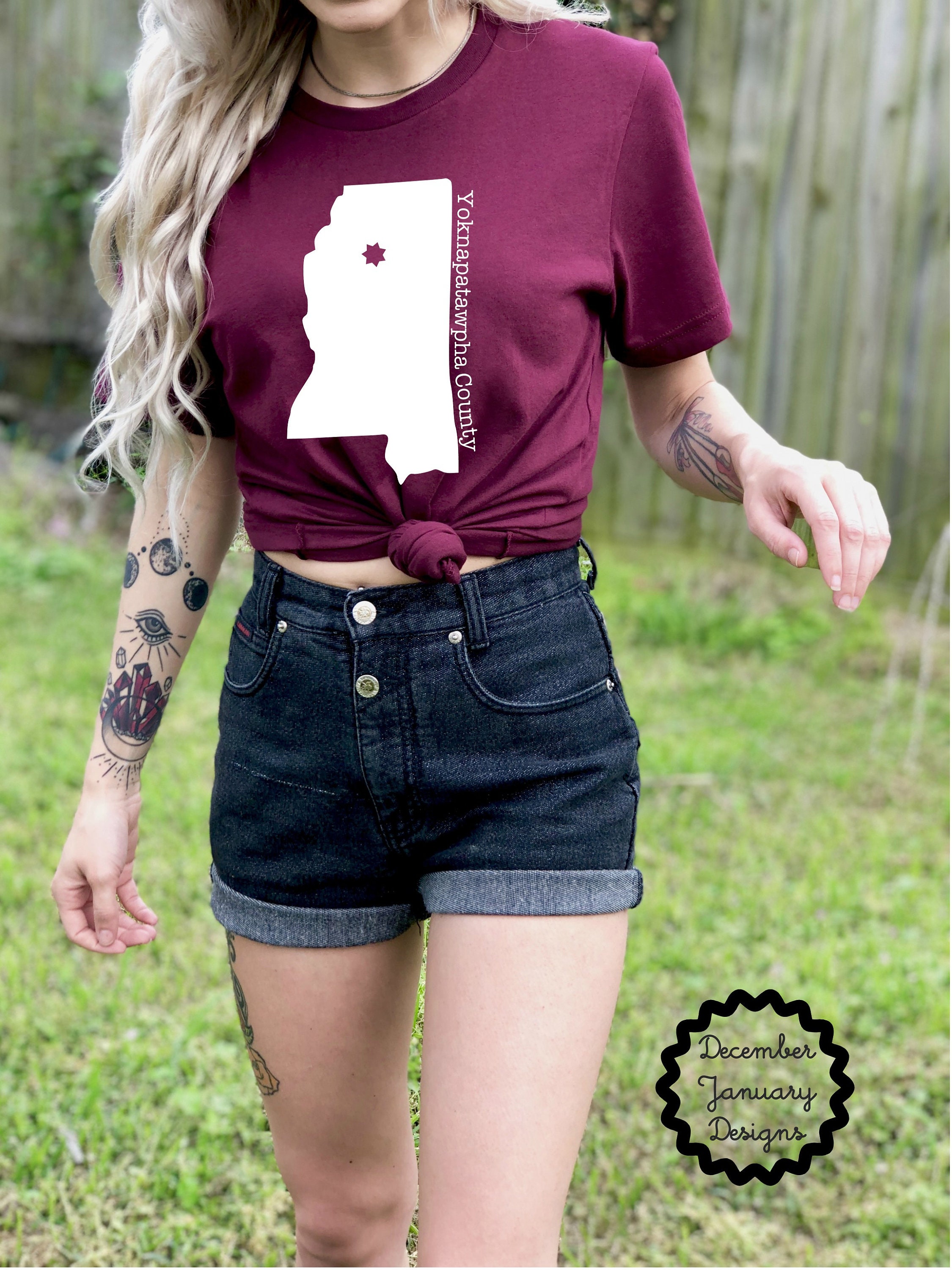 William Faulkner Shirt, Yoknapatawpha County, Mississippi T-shirt ...