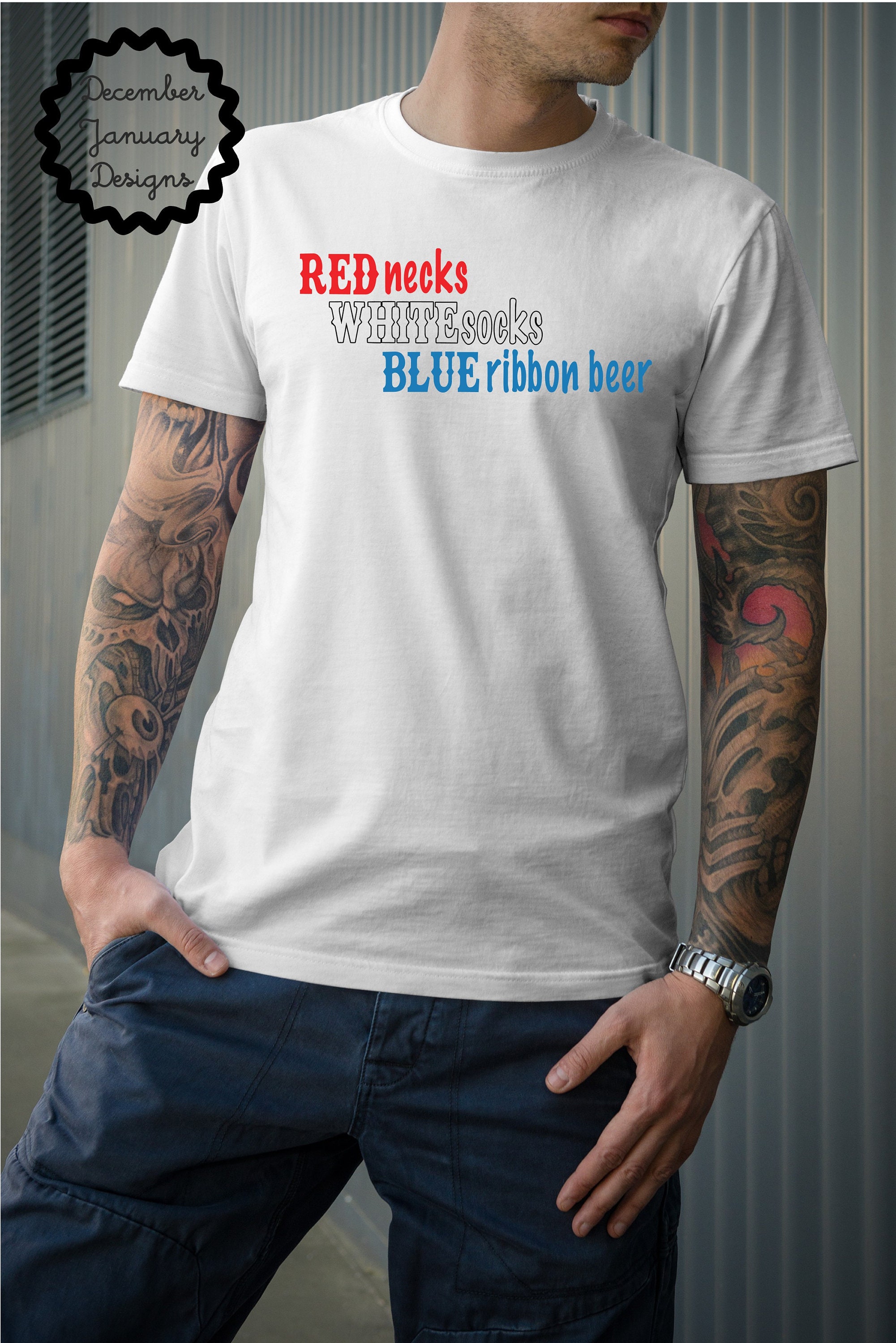 Rednecks White Socks Blue Ribbon Beer Shirt Country Music - Etsy
