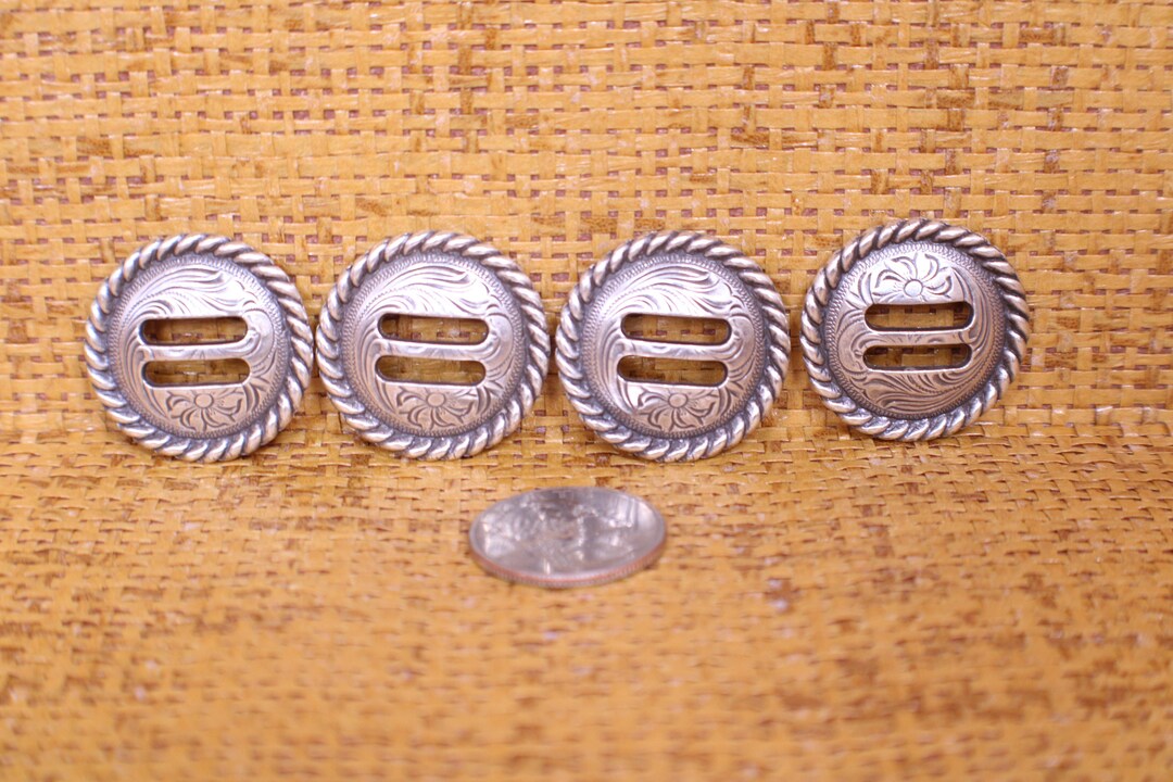4-C503 Antique Slotted Rope Edge Concho 1 1/8 - Etsy.de