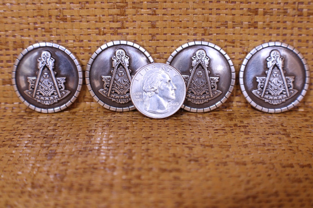 4-C661 Masonic Past Masters Concho 1 1/8" Screw Back. - Etsy