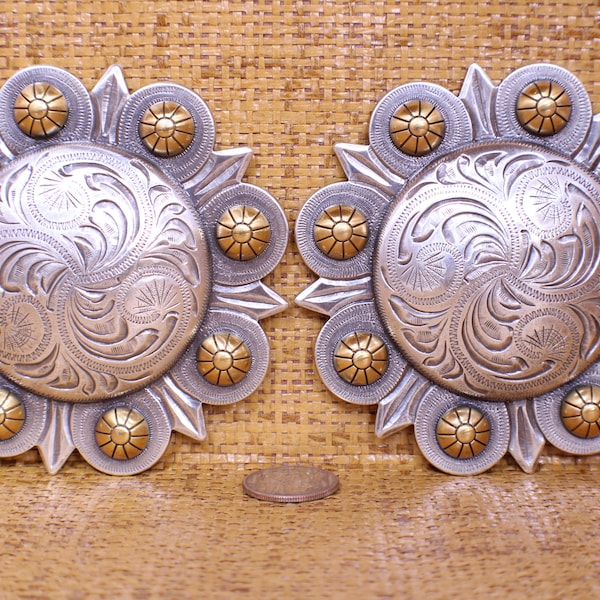 Silver Conchos - Etsy