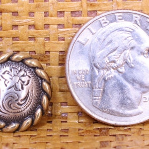 4-C708 Rope Edge W/ Gold Conchos 5/8" Screw Back - Etsy