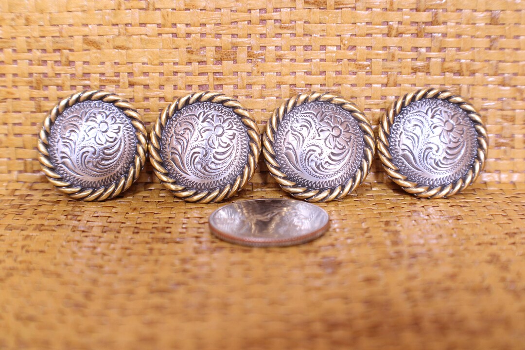 4-C703 Rope Edge W/ Gold Conchos 1