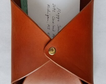 Medium Leather Wall Hanging Envelope Leather Envelope Mail - Etsy
