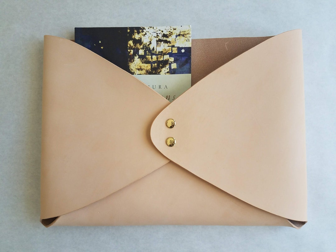 Extra Large Horizontal Leather Wall Hanging Envelope, Leather Envelope ...
