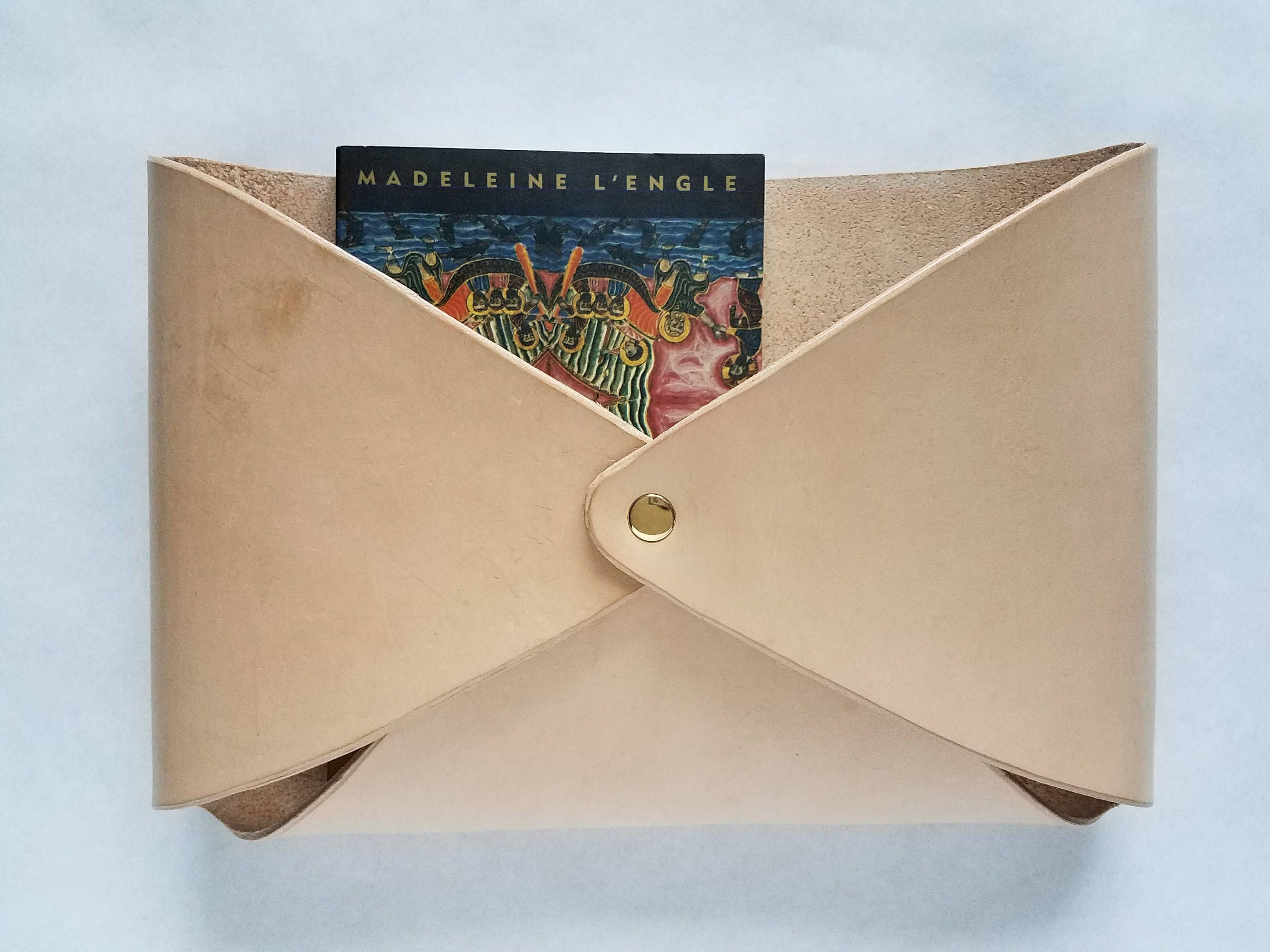 Large Horizontal Leather Wall Hanging Envelope, Leather Envelope, Mail ...