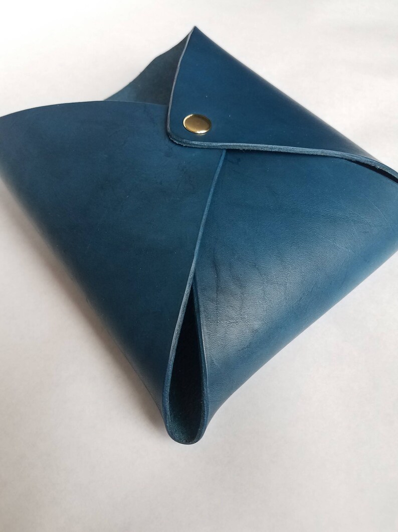 Medium Leather Wall Hanging Envelope, Leather Envelope, Mail Organizer ...