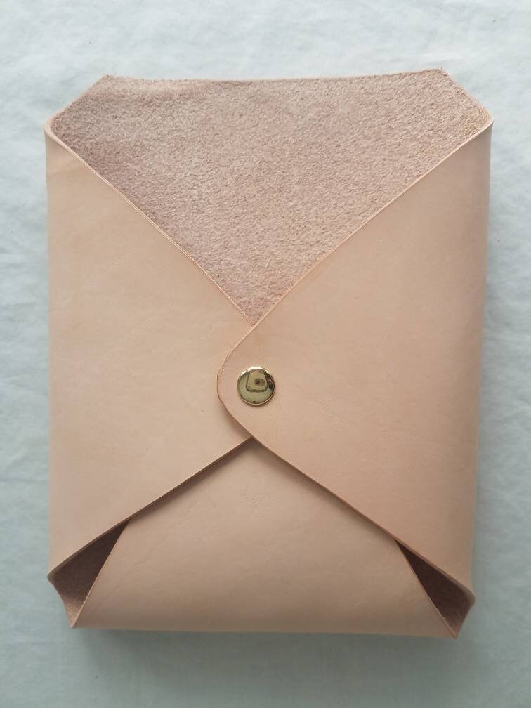 Medium Leather Wall Hanging Envelope, Leather Envelope, Mail Organizer ...