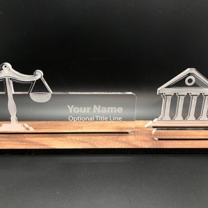 Personalized Lawyer - Judge - Court - Attorney Desk Name Plate and ...