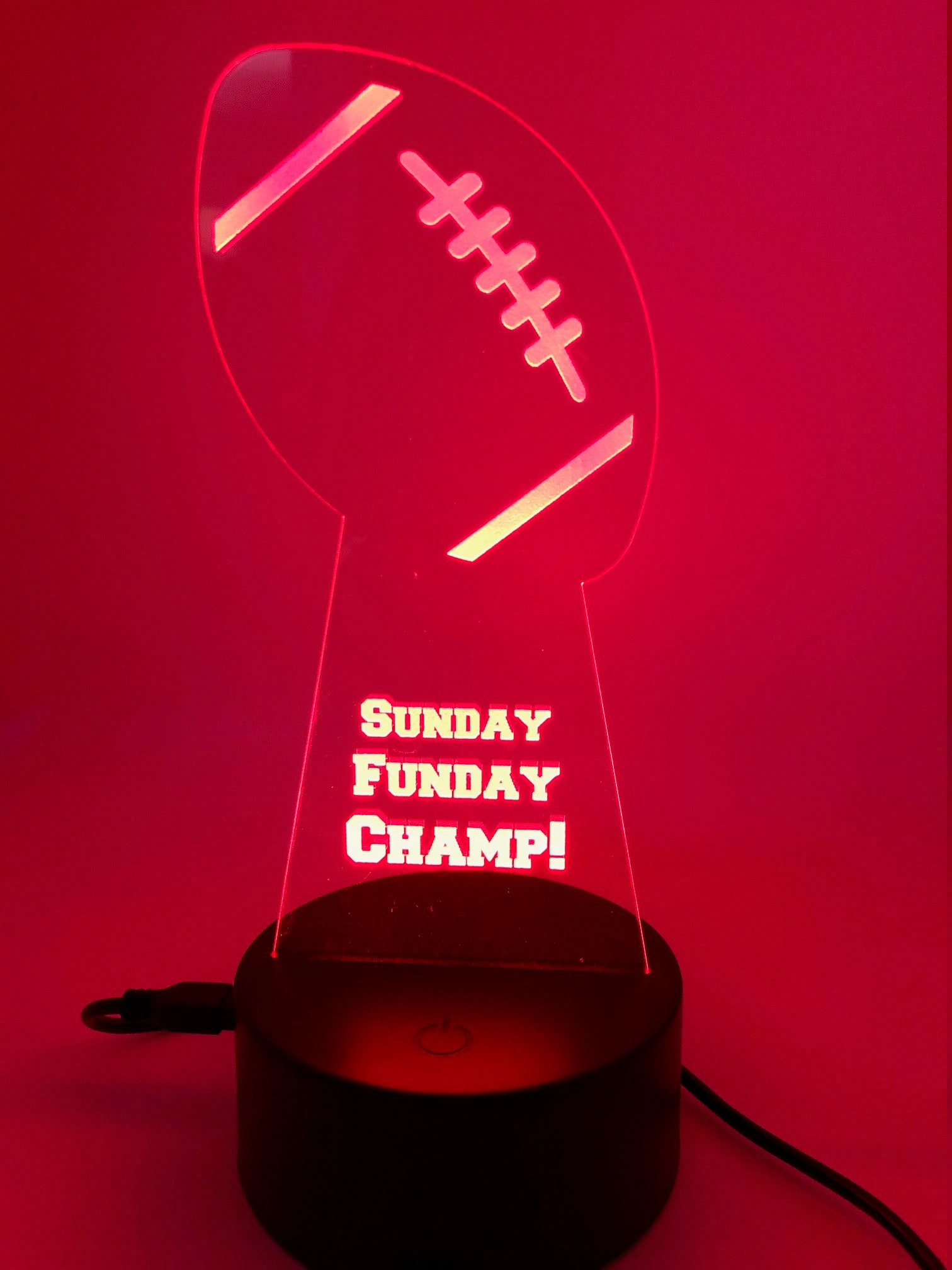 Personalized Trophy or Award Edge lit RGB LED with remote | Etsy