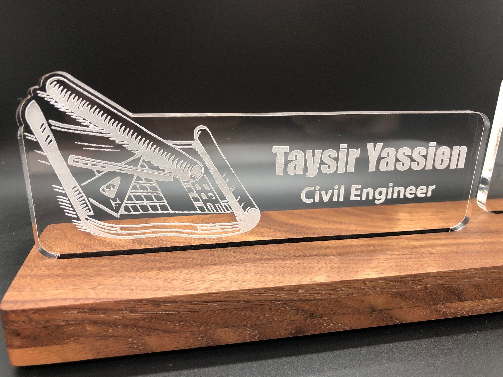 Personalized Civil Engineer LED Light Desk Name Plate and | Etsy