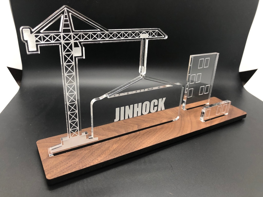 Placa de identificación y tarjetero personalizado para grúa torre. Arce ...