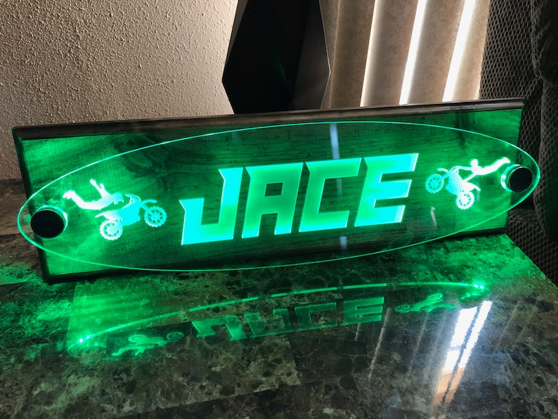 Personalized Edge Lit LED Acrylic Sign - Etsy