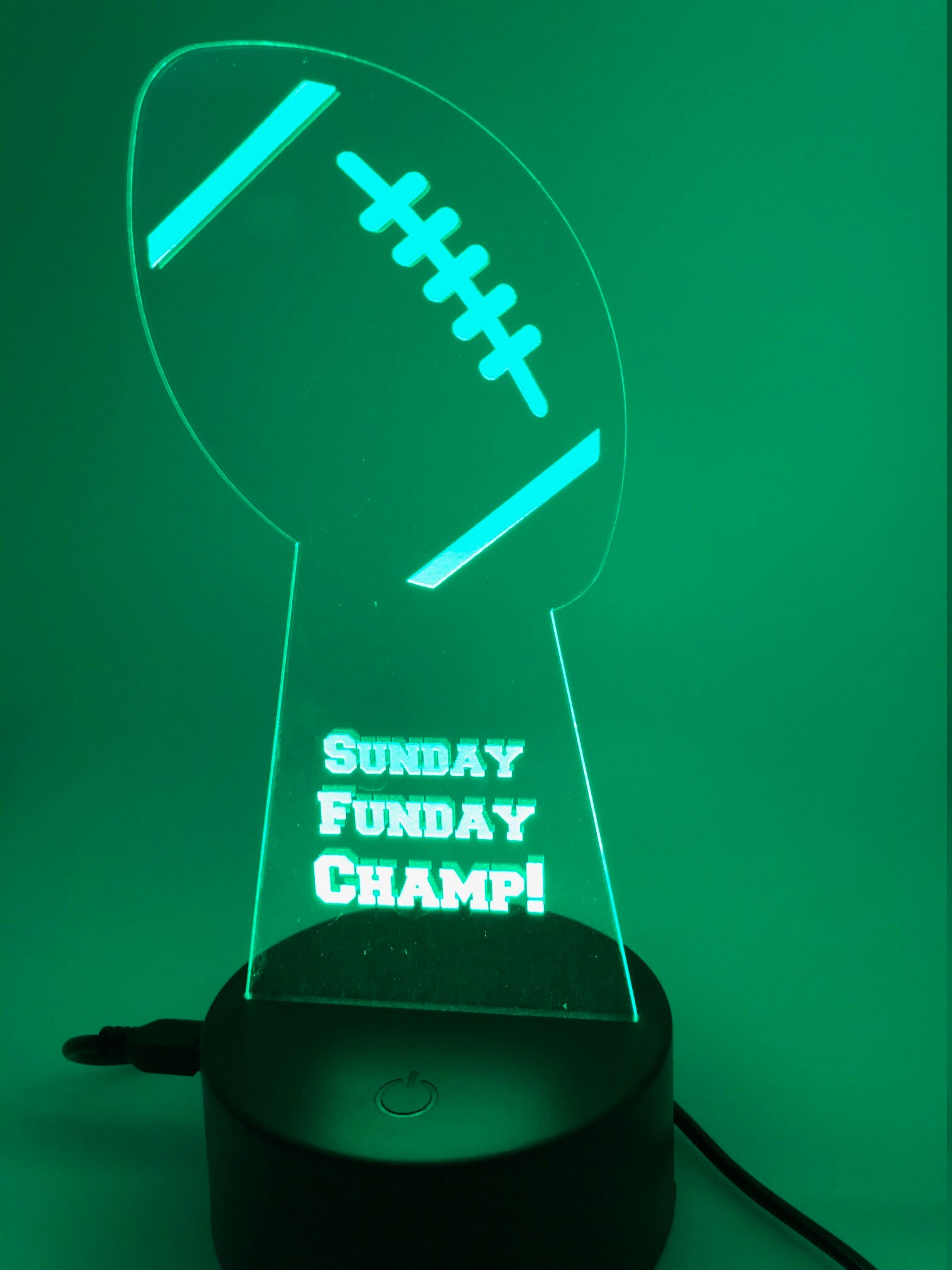 Personalized Trophy or Award Edge lit RGB LED with remote | Etsy