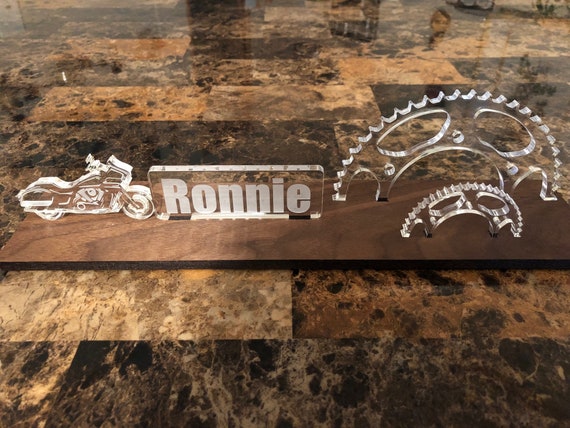Personalized Motorcycle Desk Name Plate and Business Card - Etsy