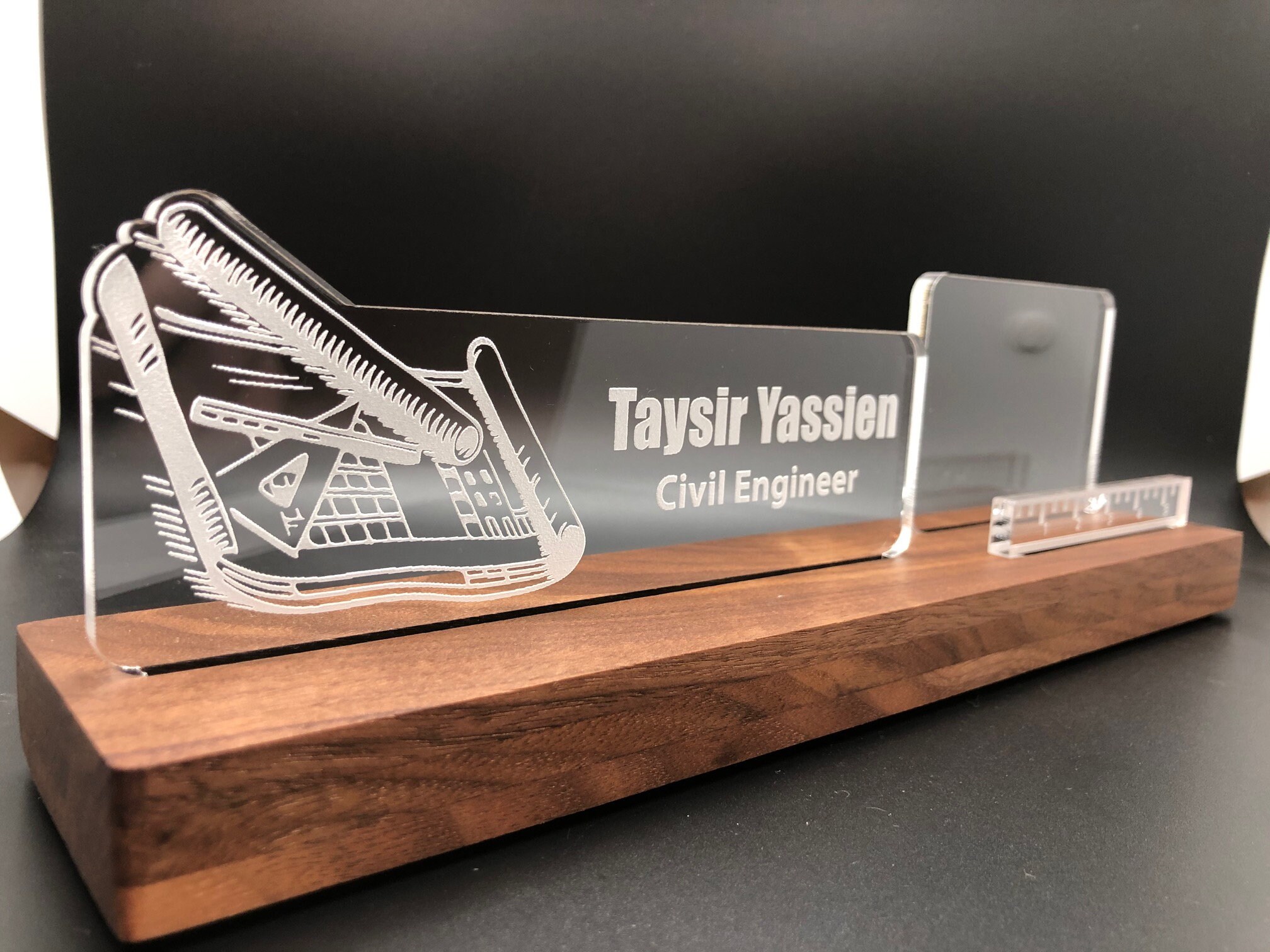 Personalized Civil Engineer LED Light Desk Name Plate and | Etsy