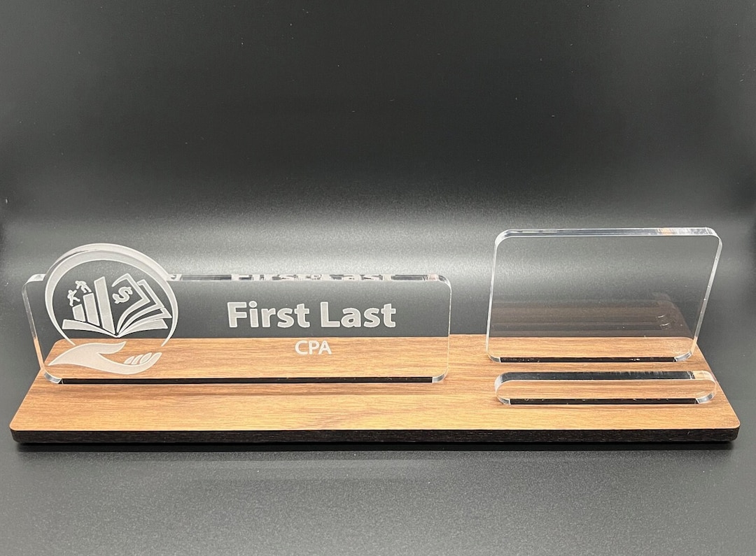 Personalized Accountant - Tax Preparation - CPA Desk Name Plate and ...