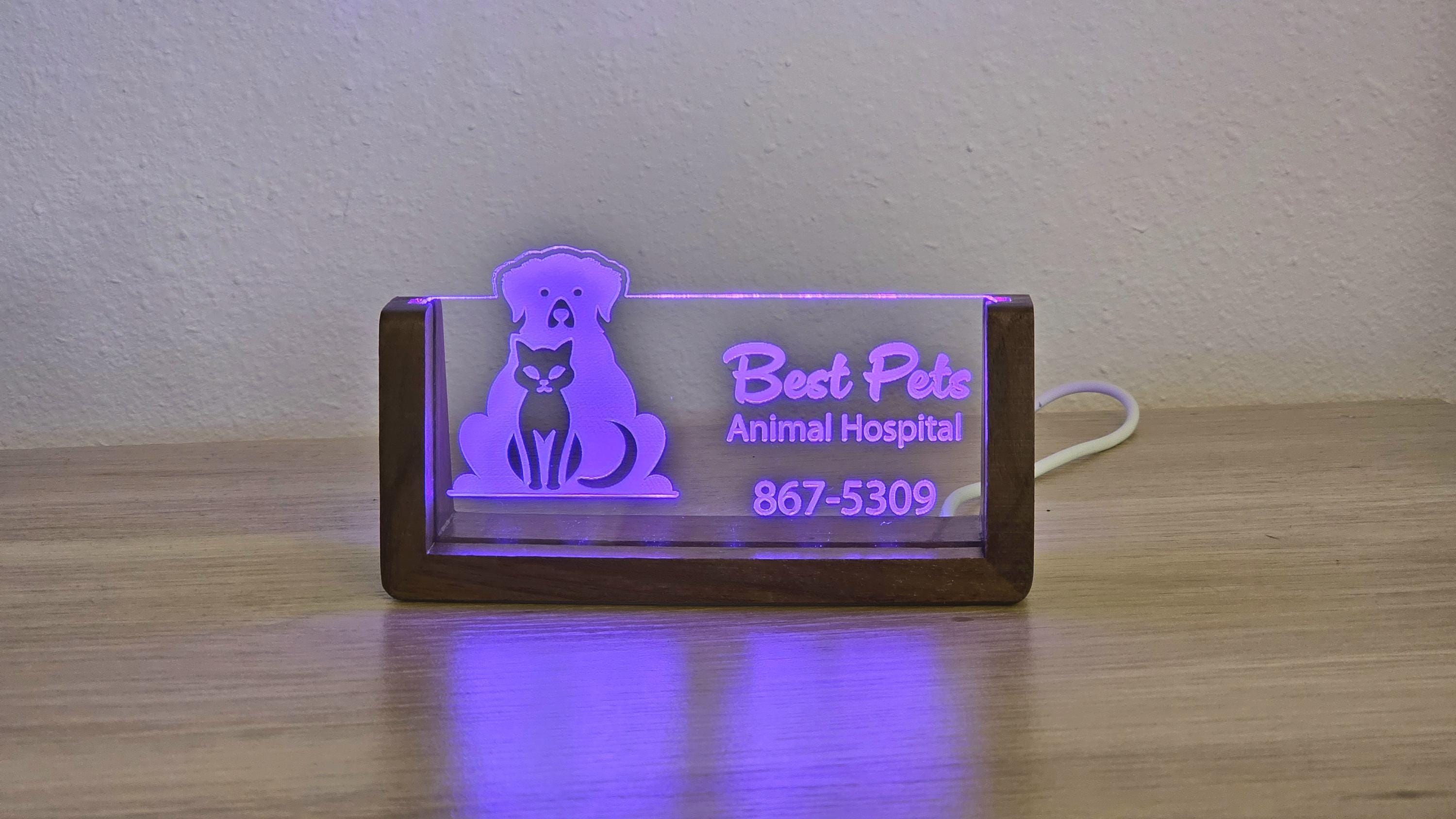 Personalized LED Display With Interchangeable Acrylic Inserts - Light ...