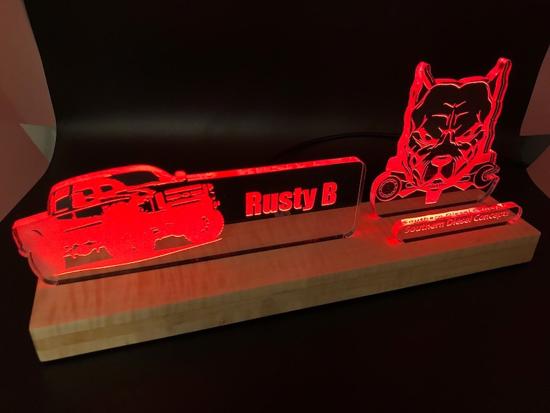 Add Any Profession/logo Personalized LED Light Desk Name - Etsy