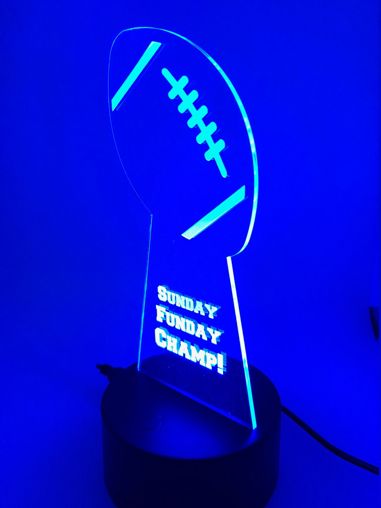 Personalized Trophy or Award Edge lit RGB LED with remote | Etsy