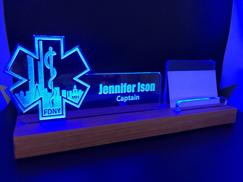Add Any Profession/logo Personalized LED Light Desk Name - Etsy