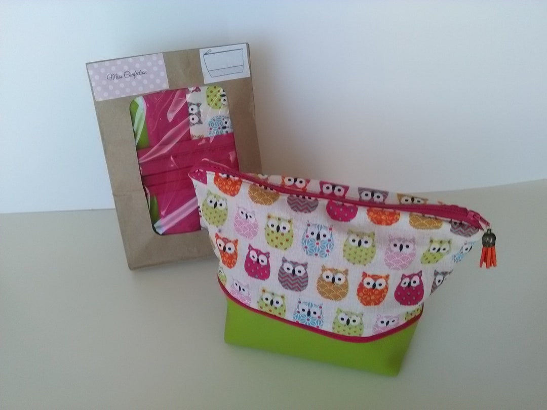 DIY Sewing Kit Multi-colored Owl Trapeze Pouch - Etsy