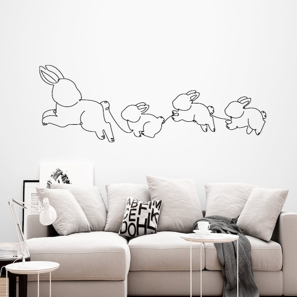 Metal Rabbit Wall Decor - Etsy