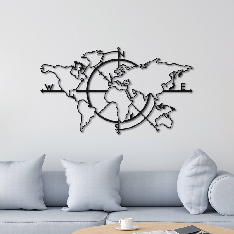 World Map Decor - Etsy