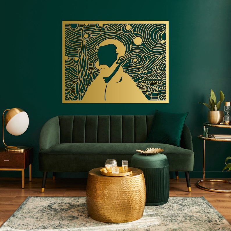 The Starry Night Metal Wall Art: Van Gogh Inspired Home Decor - Etsy