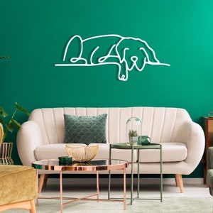 Minimalist Dog Metal Wall Art: Puppy Silhouette Decor - Etsy