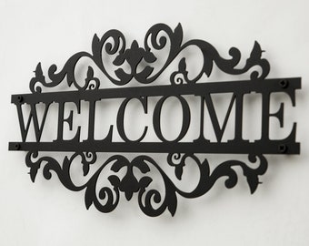 Welcome Metal Decor - Etsy