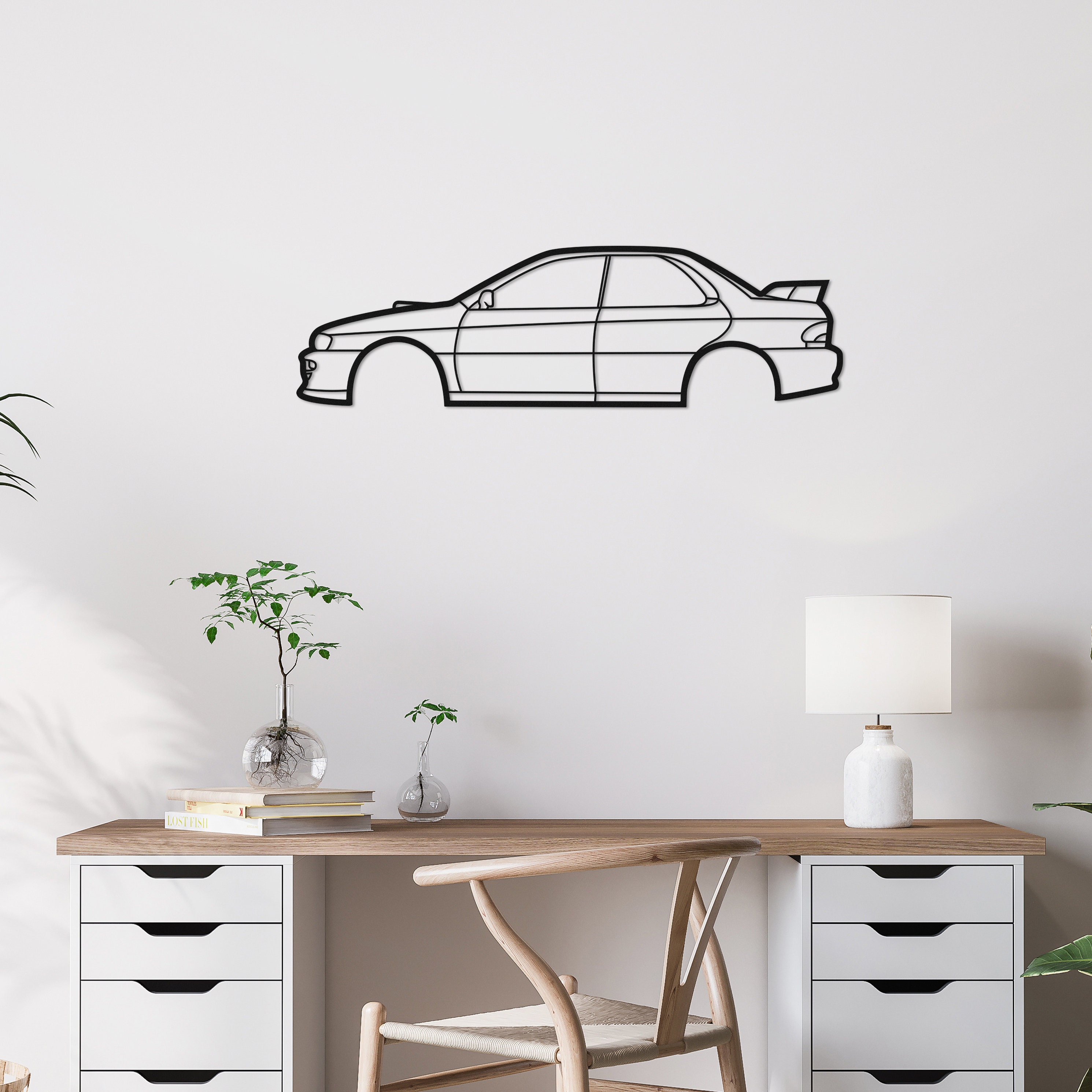 1998 Subaru Impreza Silhouette Metal Wall Art Garage Wall - Etsy