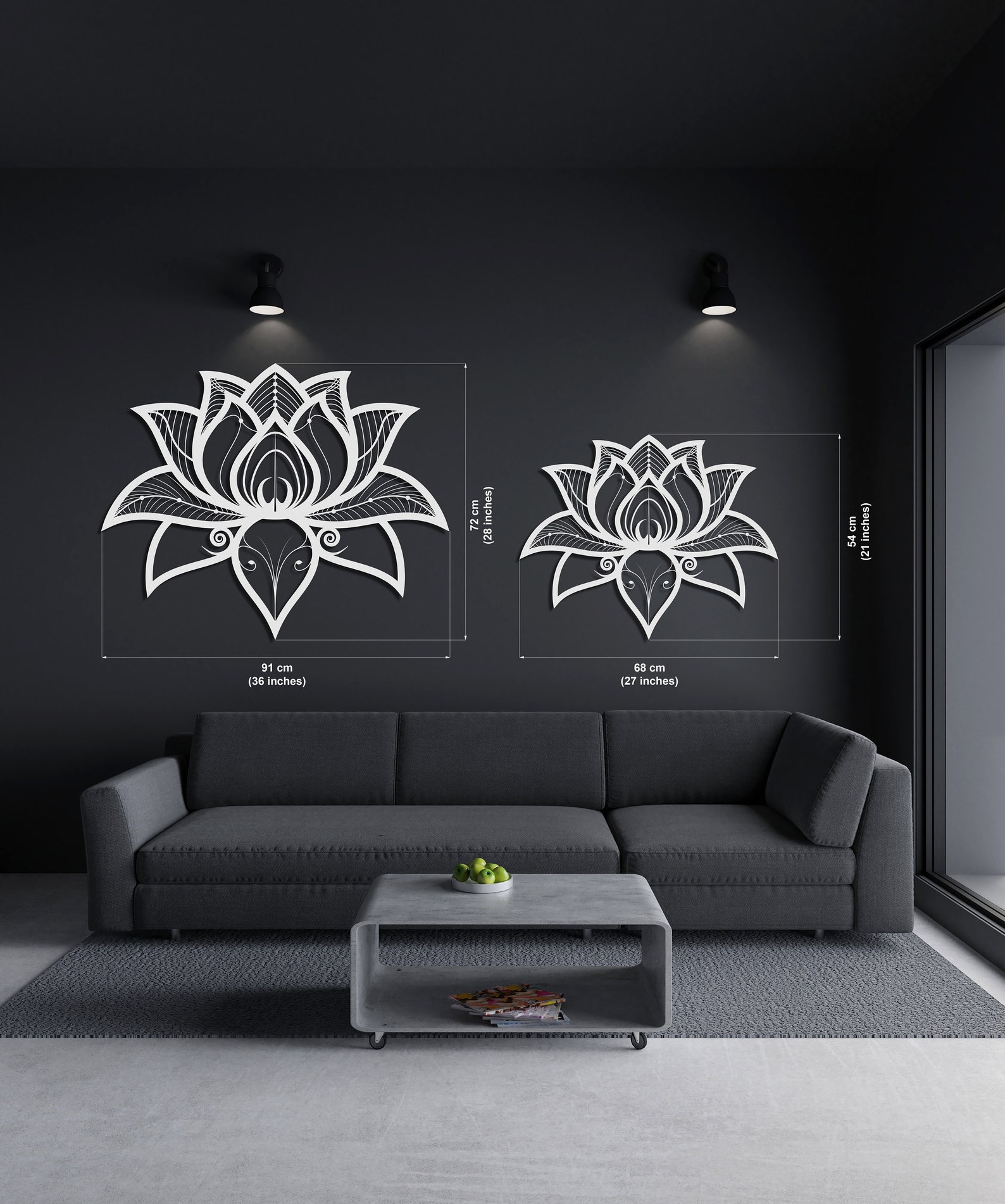 Metal Lotus Flower Wall Art: Bohemian Mandala Decor - Etsy