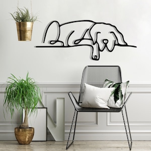 Minimalist Dog Metal Wall Art: Puppy Silhouette Decor - Etsy