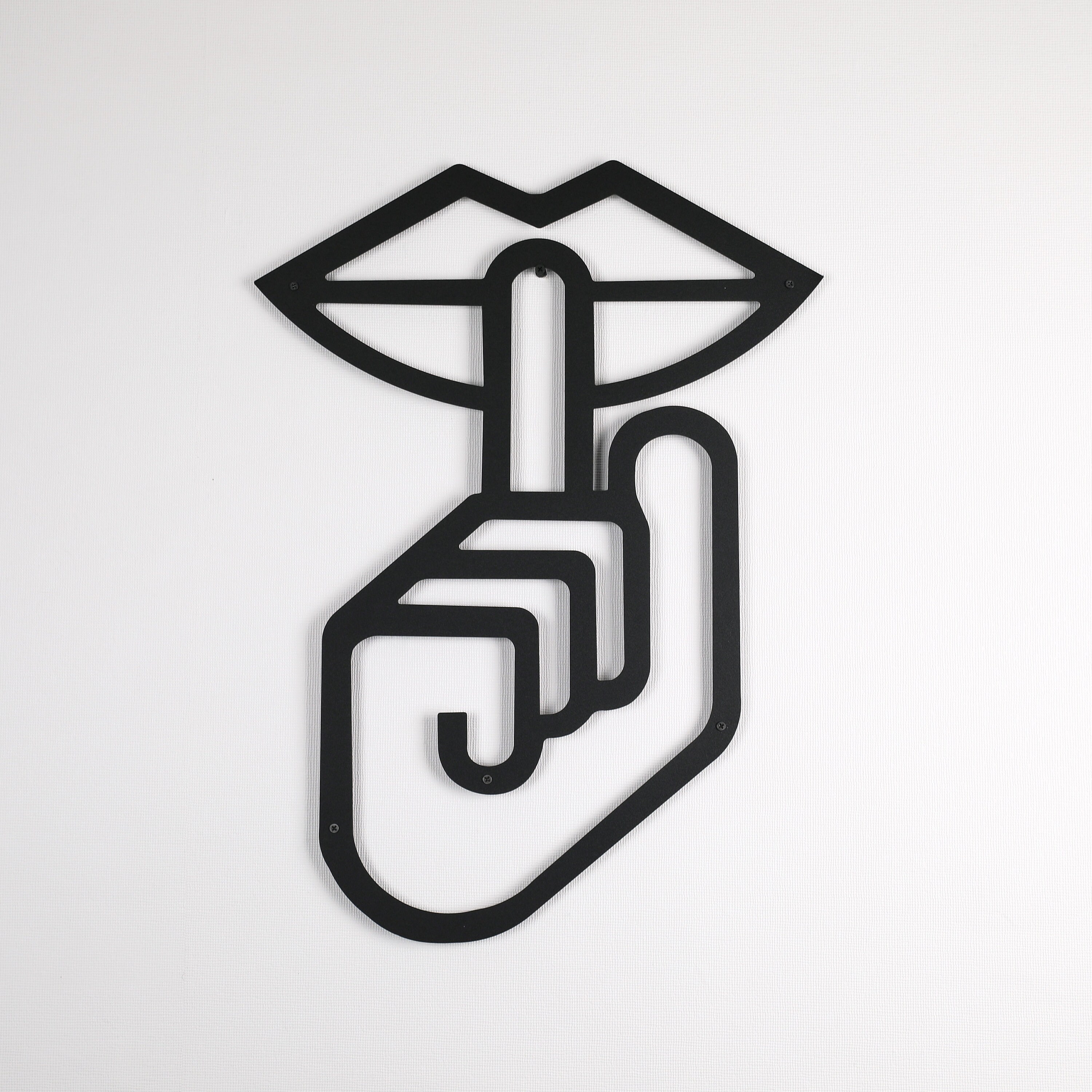 Silence Metal Wall Decor Metal Wall Art Decor 3D Metal Wall Decor for ...