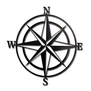 Compass Metal Wall Decor Metal Map Metal Wall Decor Art | Etsy