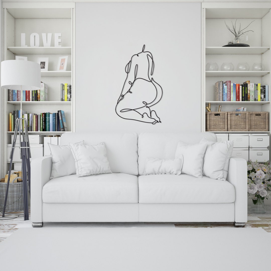Minimalist Line Art, Metal Wall Decor, Metal Wall Art, Home Wall ...