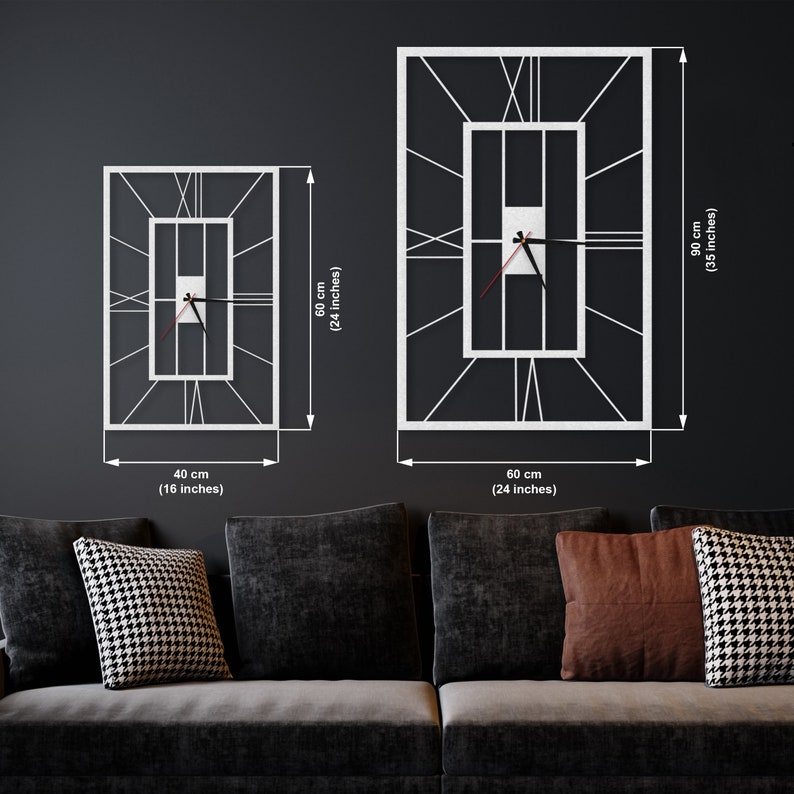 Metal Wall Decor Metal Wall Art Rectangle Design Metal Wall - Etsy