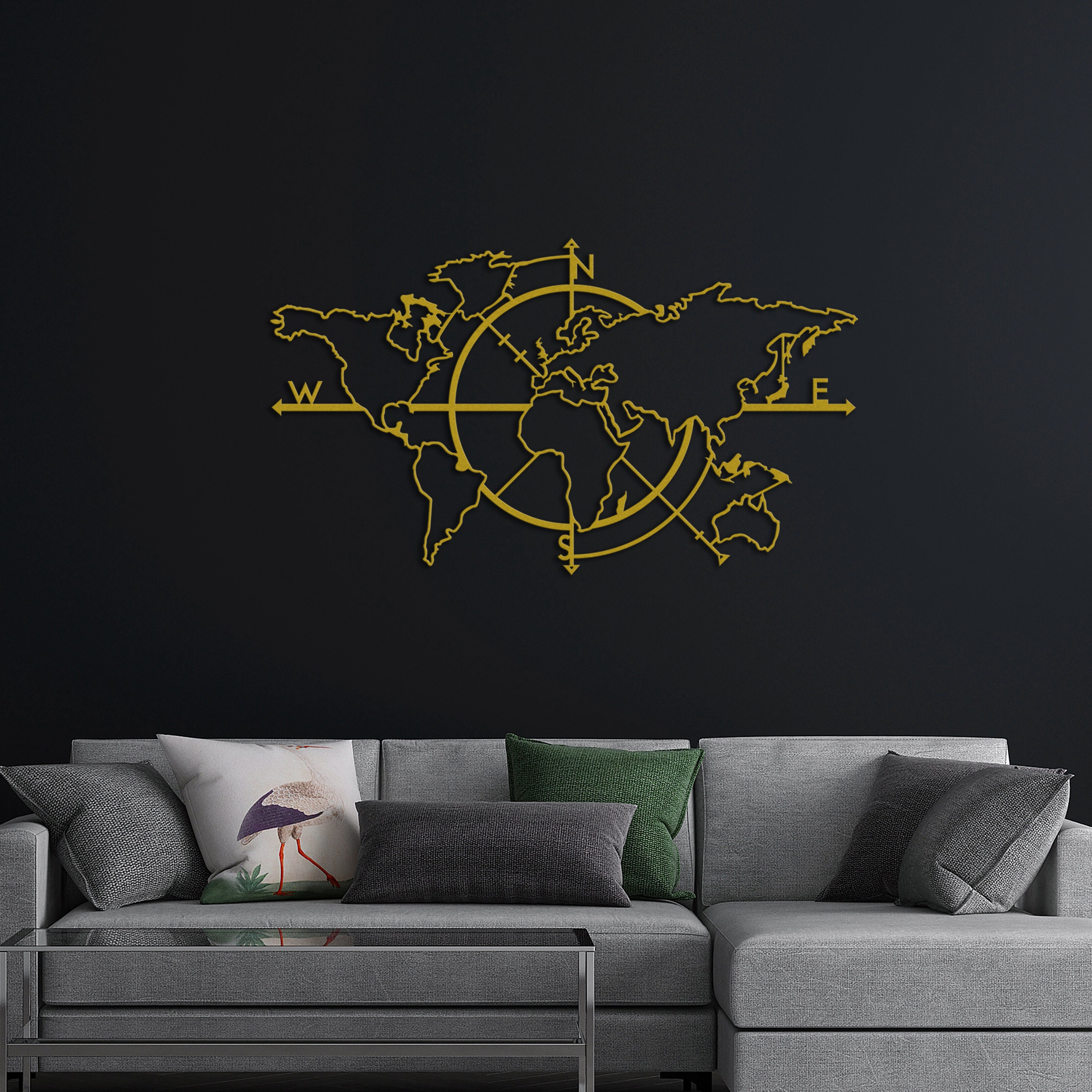 Metal World Map Metal Wall Decor Metal Wall Art World Map - Etsy Canada