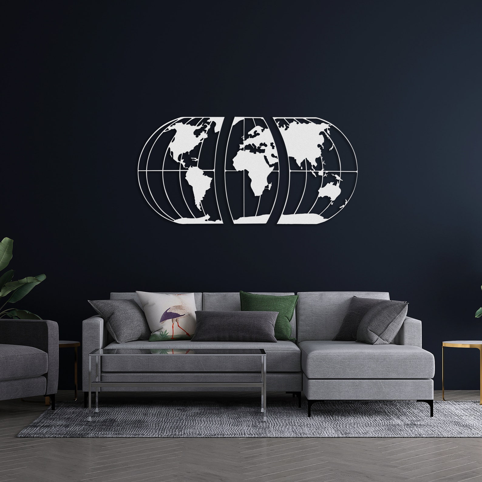 Metal World Map Metal Wall Decor Art Work World Map Wall - Etsy