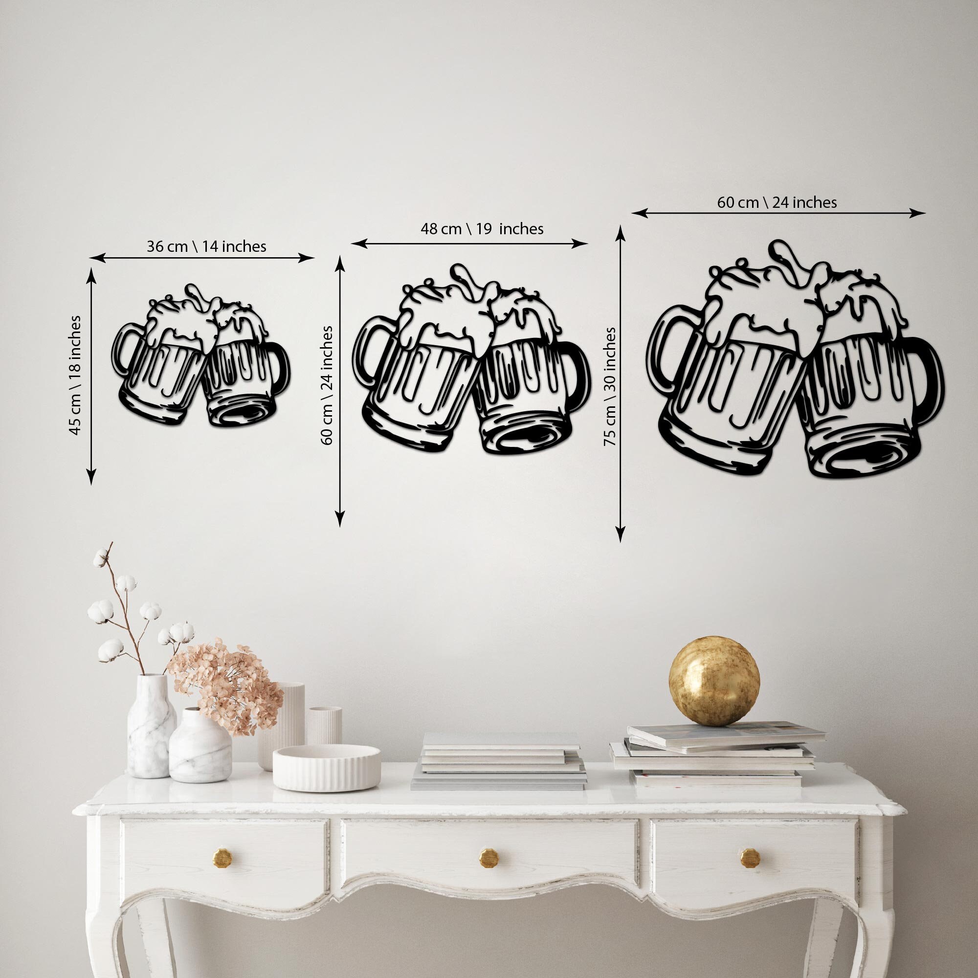 Cheers Beer Mug Metal Wall Art: Bar Decor - Etsy