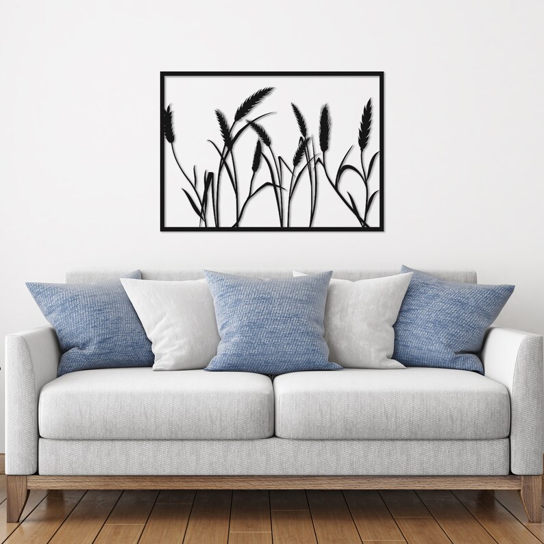 Metal Wall Art Corn Field Wall Art Spike Wall Decor Office - Etsy