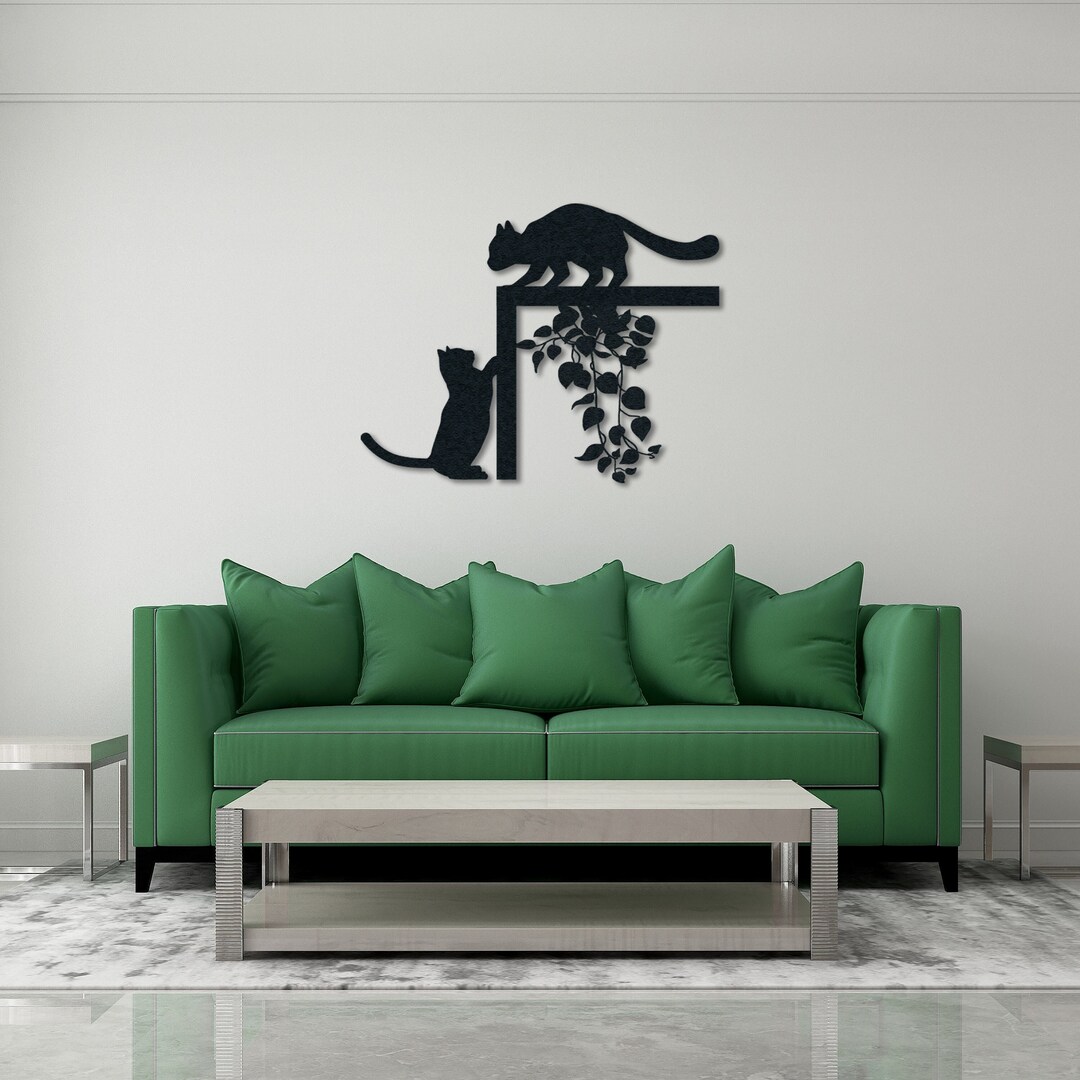 Cats Metal Wall Decor, Nature Metal Wall Decor, Metal Wall Art, Home ...