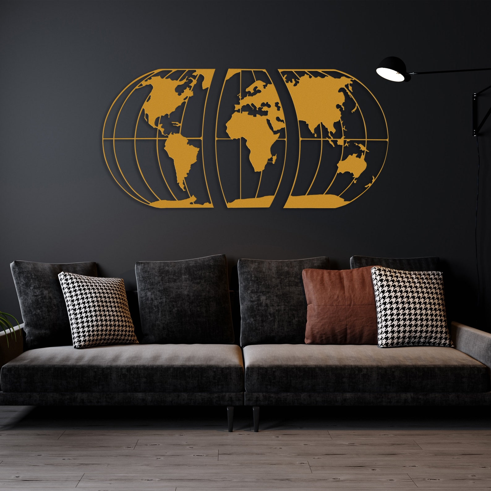 Metal World Map Metal Wall Decor Art Work World Map Wall - Etsy
