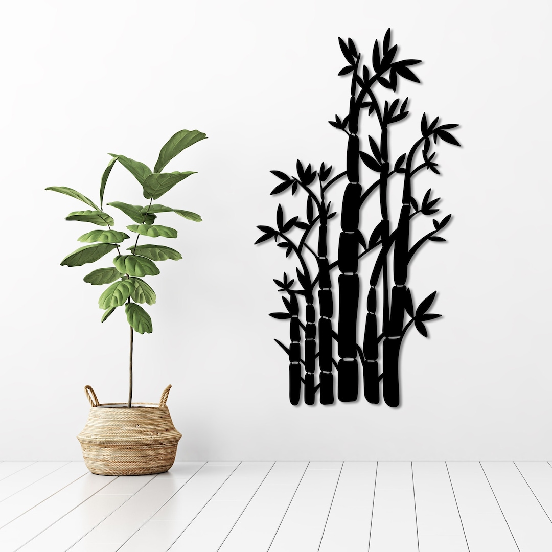 Bamboo Wall Decor, Metal Wall Decor, Nature Wall Decor, Metal Wall Art ...