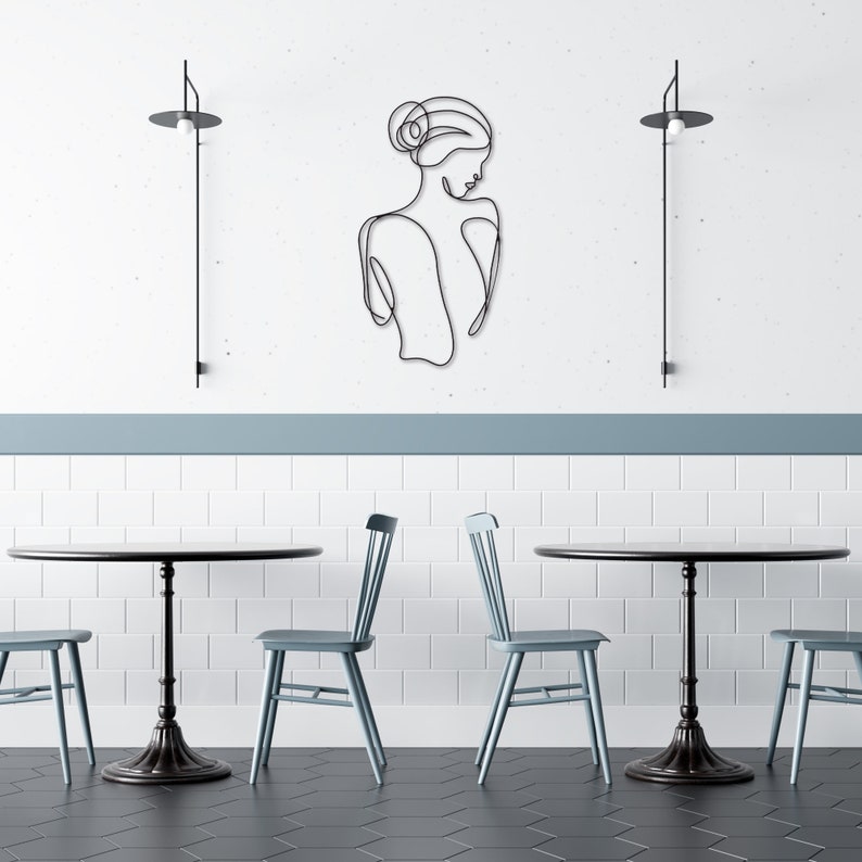 Minimalist Line Art Metal Wall Decor Metal Wall Art Home - Etsy