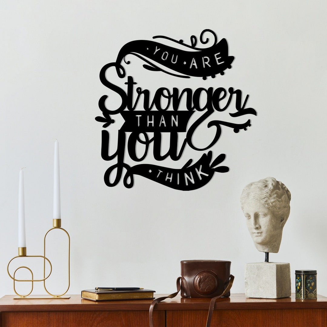 You Are Stranger Than You Think Wall Decor, Motto Sign, Wall Art, Metal ...